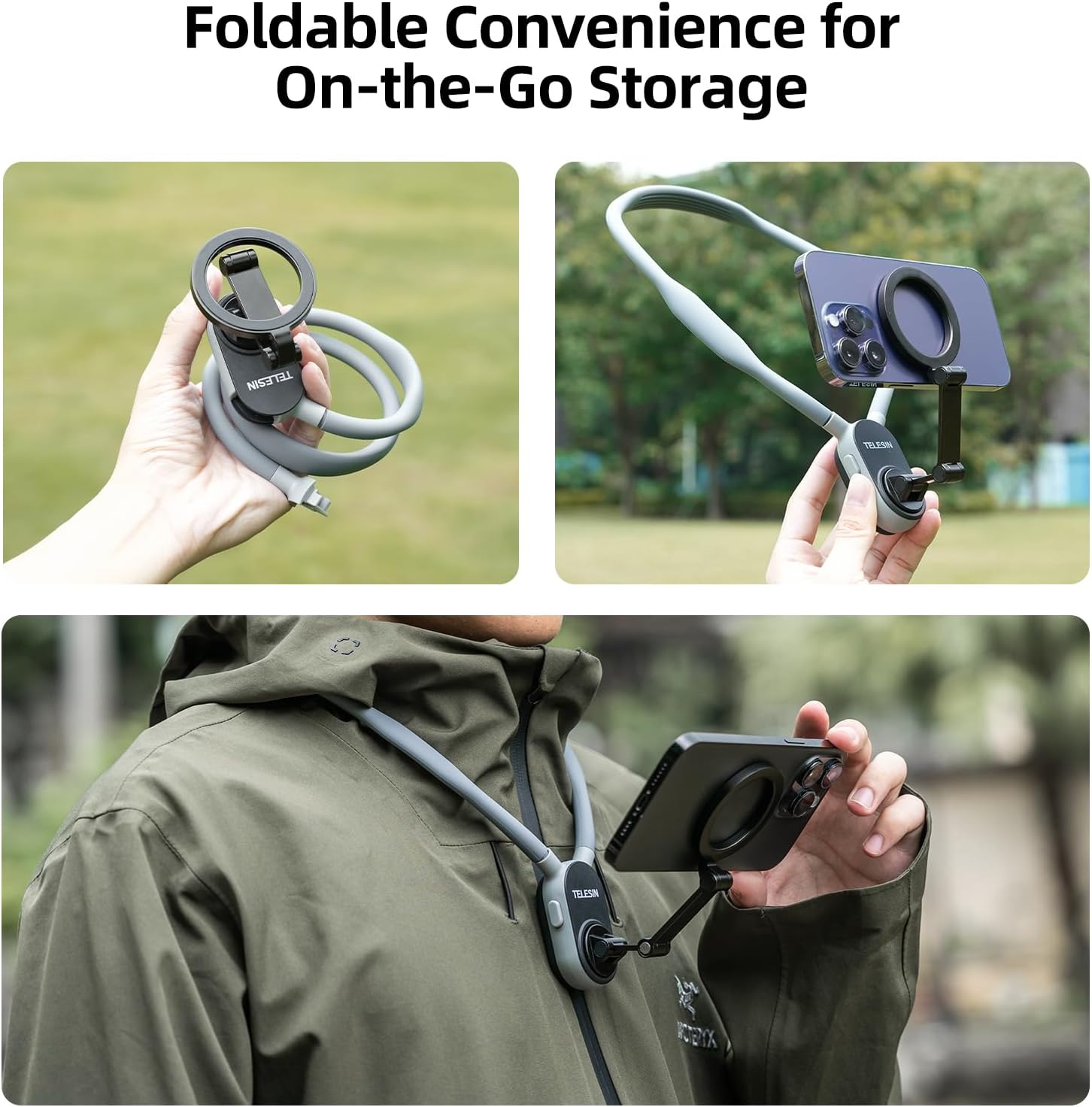Magnetic Neck Mount Cell Phone Holder