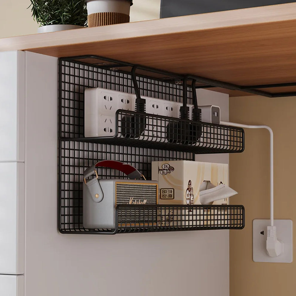 Under Desk Cable Management Box – No-Drill Wire & Power Cable Organize