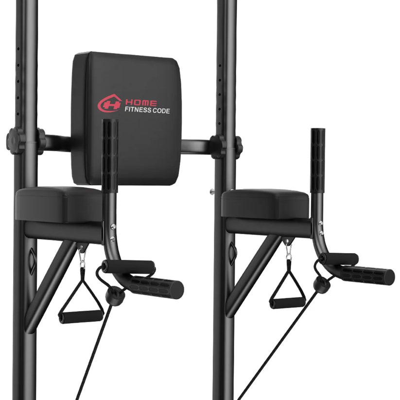 Power Tower Dip Station – Adjustable Pull-Up Bar & Ab Workout Equipmen