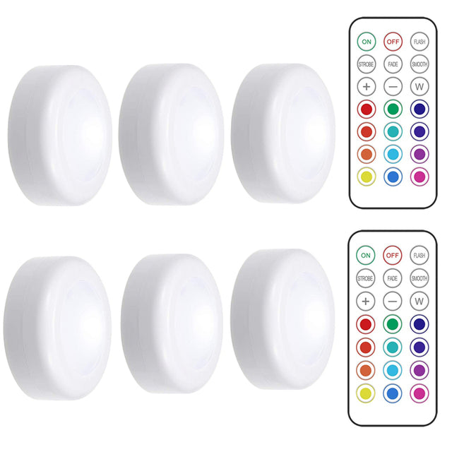 Wireless dimmable LED puck lights with remote control blxcknorway™
